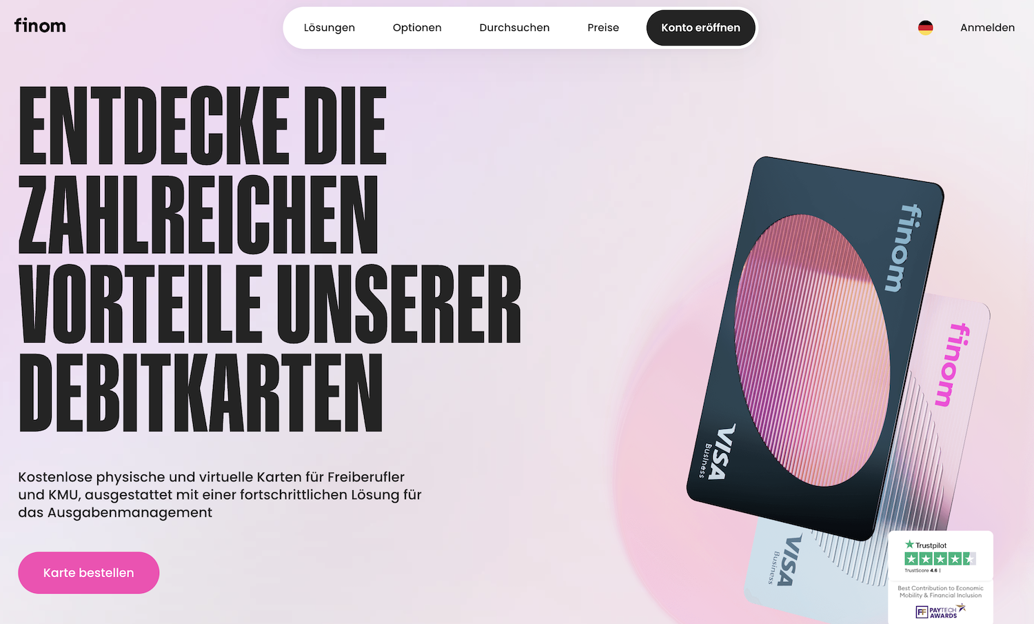 Finom Kreditkarte: Vorteile, Gebühren & Cashback