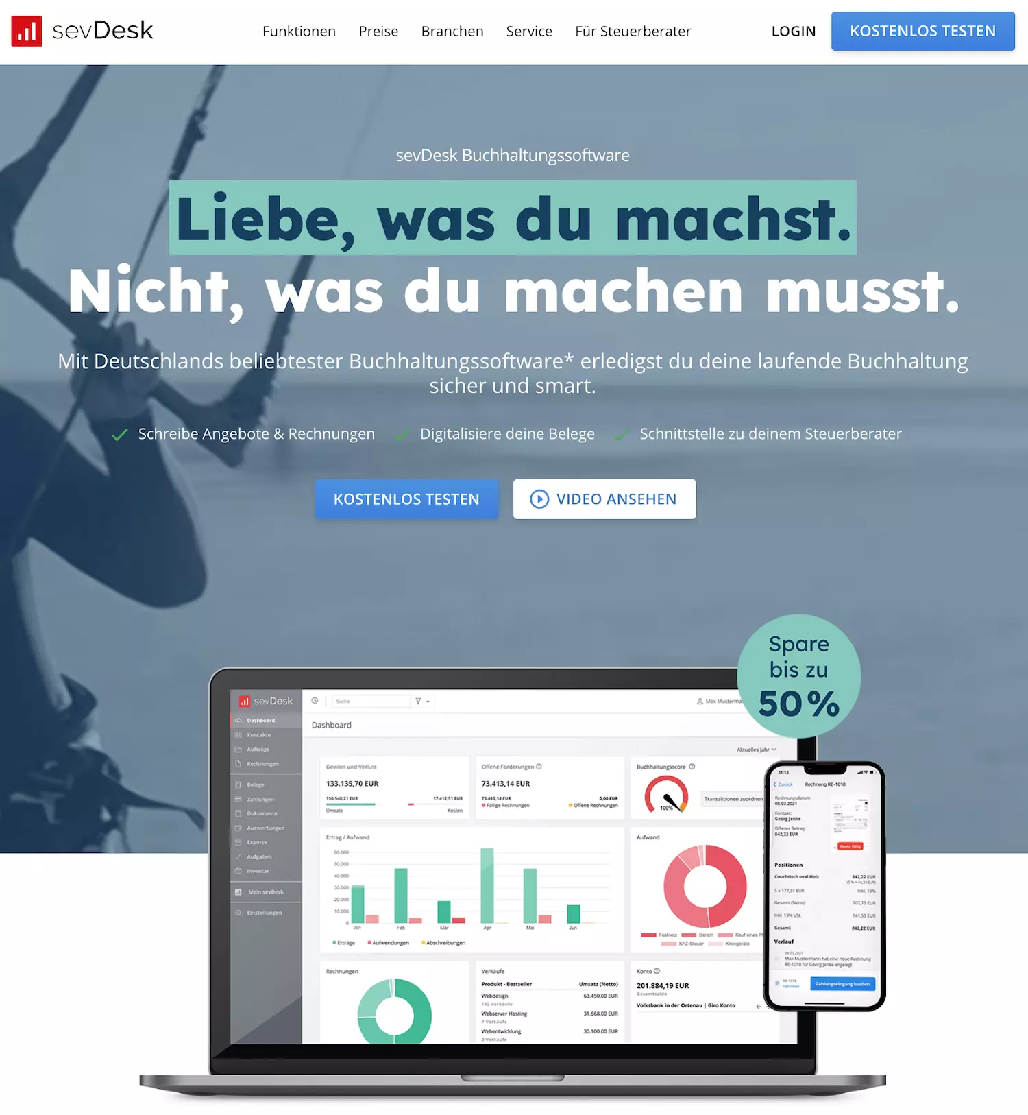 sevDesk Buchhaltungssoftware: Test & Erfahrungen (12/24)
